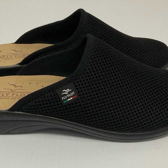 Fly Flot | Shoes | Fly Flot Womens Black Mesh Mules Clogs Slip On ...